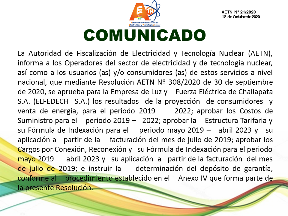Autoridad de Electricidad y Tecnología Nuclear - Página Web Oficial